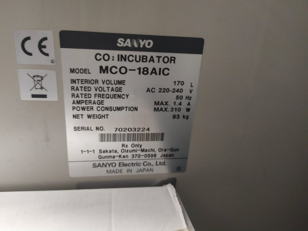 Sanyo Incubator MCO-18AIC *Only Temperature*, Refurbished – Scientific ...